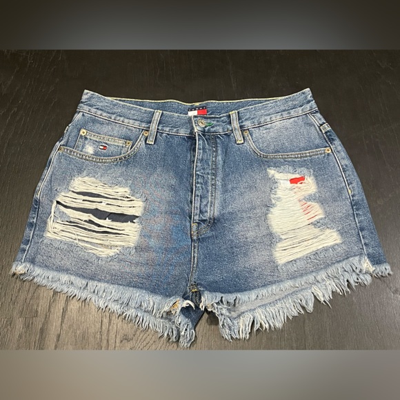 Tommy Hilfiger | Shorts | Tommy Jeans High Waist Denim Cutoffs ...